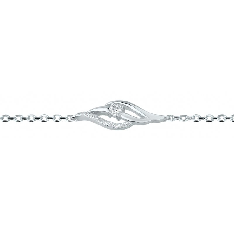 Bracelet femme argent 925/1000 et oxydes - plus-de-bracelets-femmes - edora